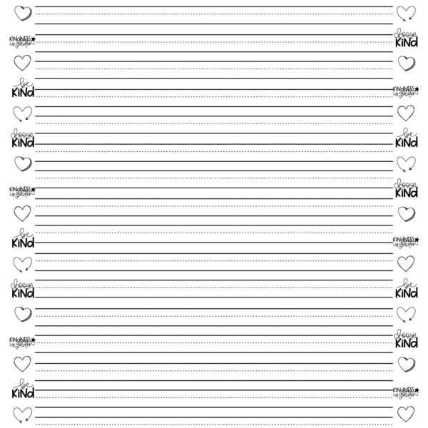 Primary Lined Writing Paper Printable-Spring Themed • Mrs E Virtually