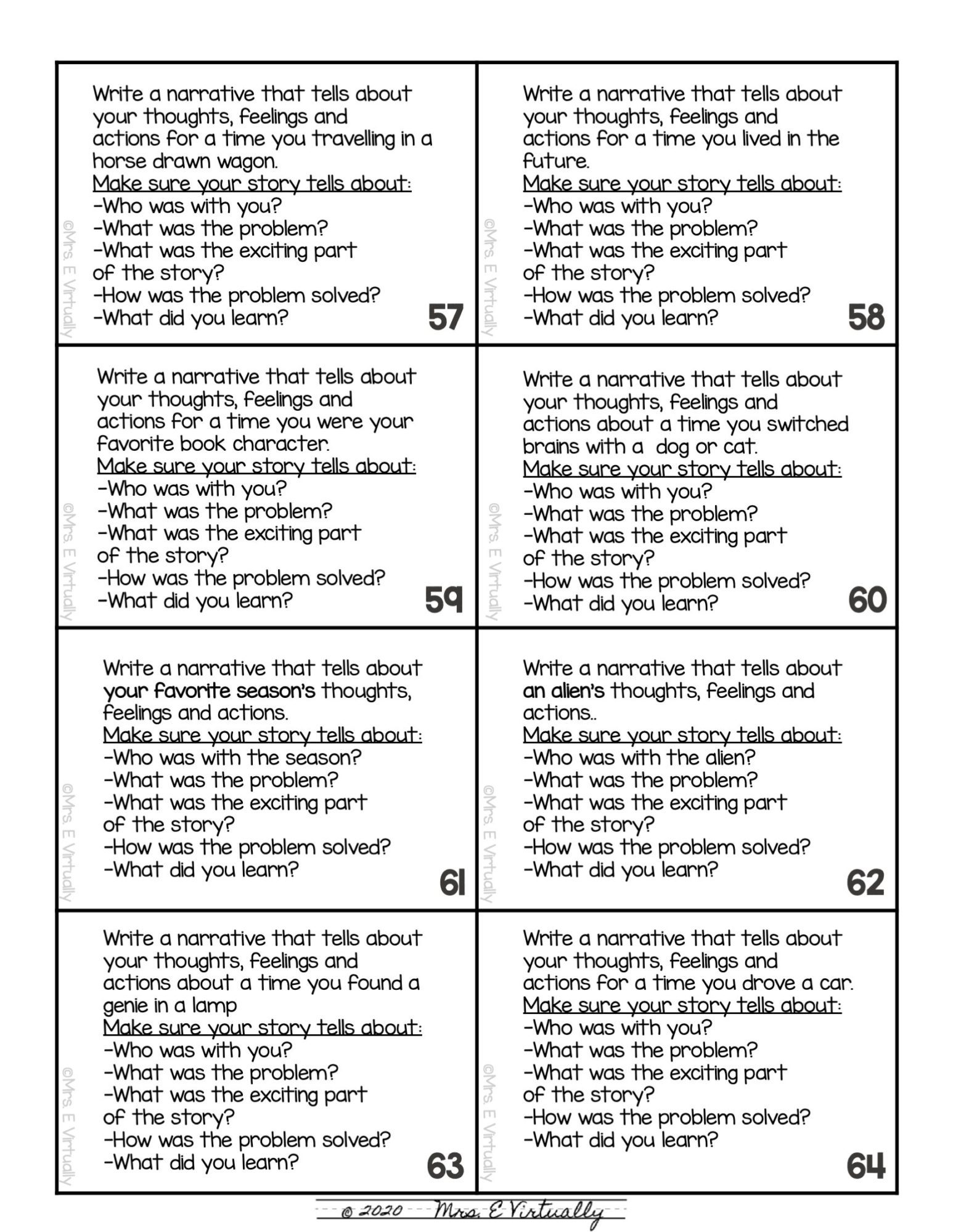 Narrative Writing Prompts For 2nd And 3rd Grade Mrs E Virtually Narrative Writing Prompts For 2nd And 3rd Grade Mrs E Virtually
